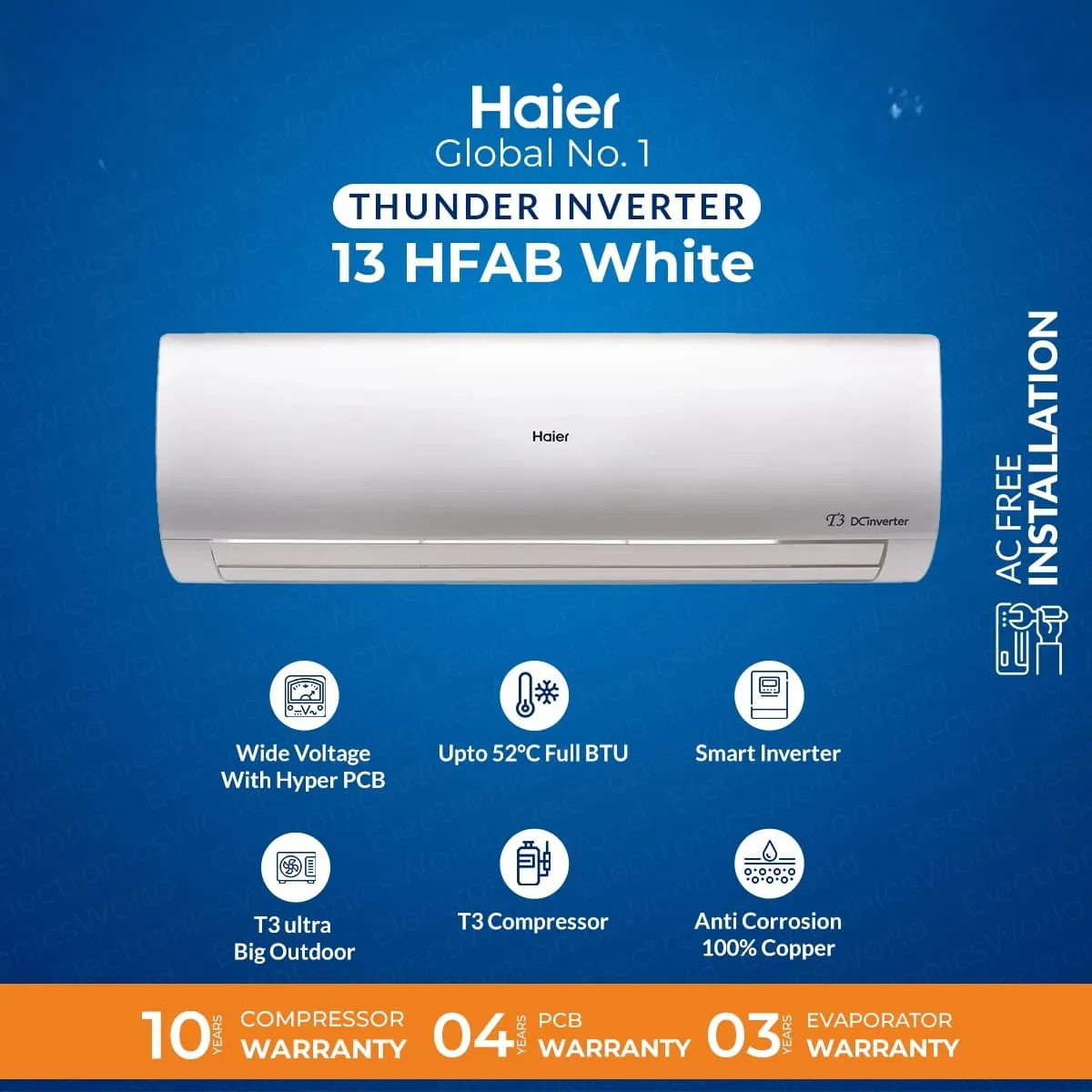 Haier HSU-13 HFAB , 1-Ton T3 DC Inverter, Heat and Cool,2025 New Model ...