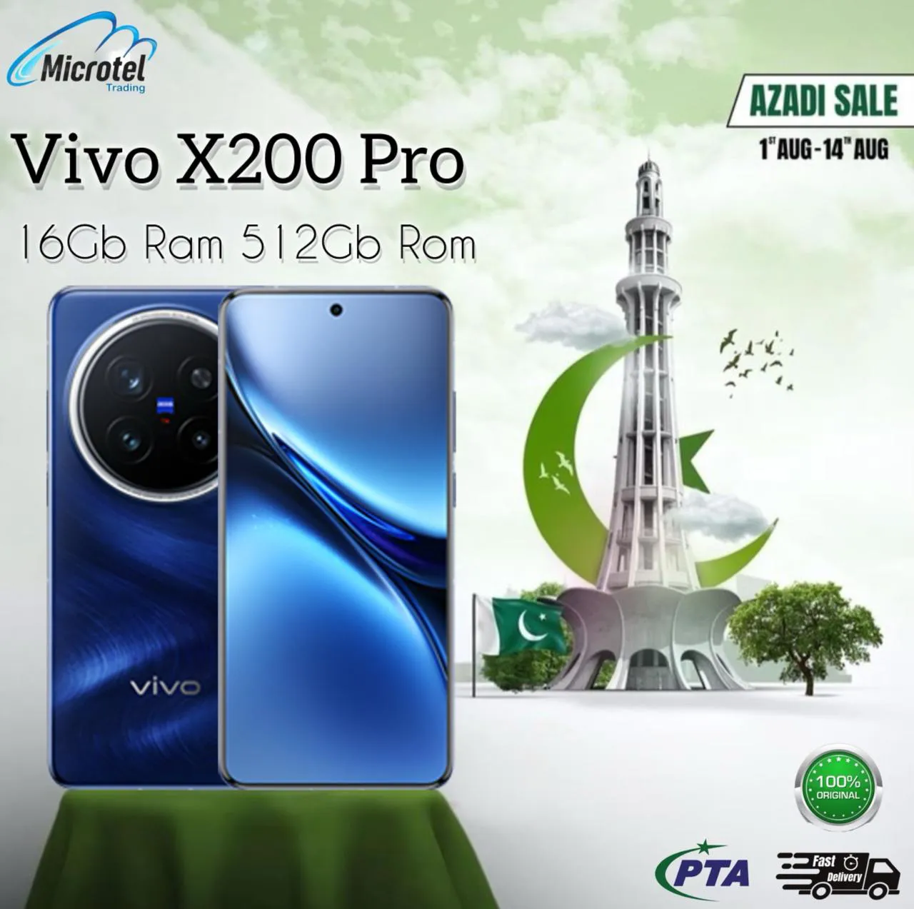 Vivo X200 PRO 16-512GB Official Pta Aproved 1Year Official Warranty_On Installment By Microtel ...