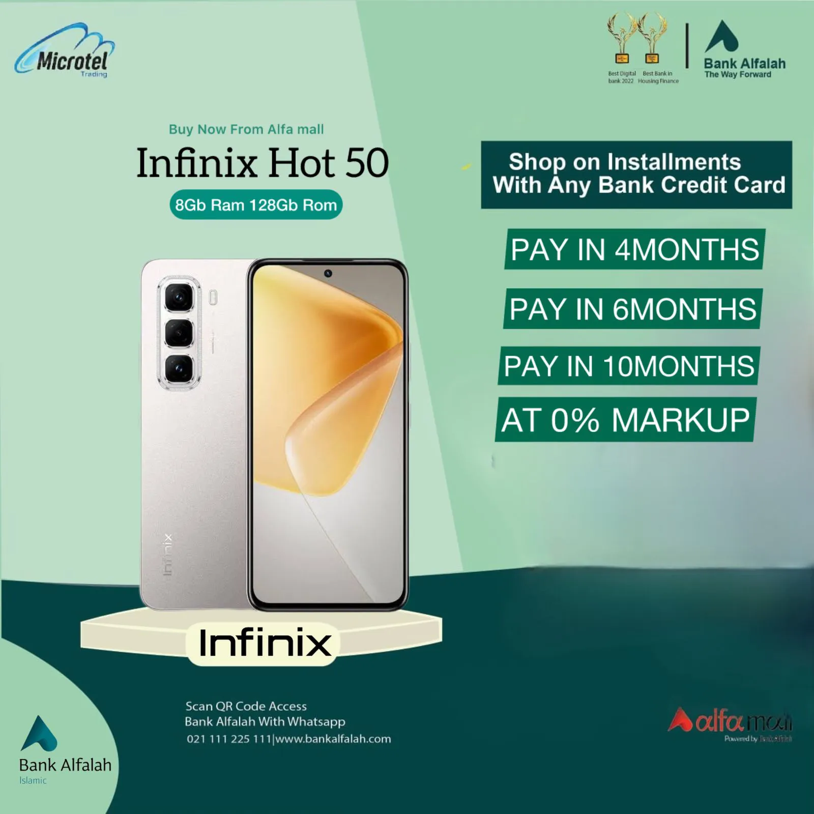 Infinix HOT 50 8GB 128GB Official Pta Approved With 1Year Official Warranty_On All Credit Cards ...