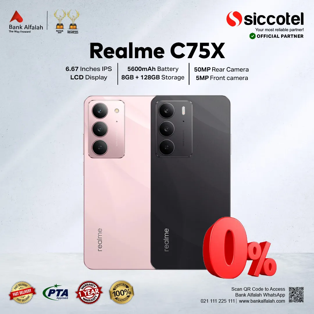Realme C75X 8GB + 128GB | 1 Year Warranty | PTA Approved | On 0% Markup ...