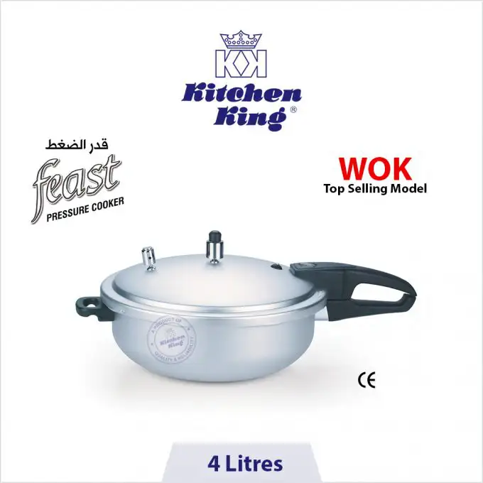 Kitchen King Wok Pressure Cooker (Feast) – 4 Liters