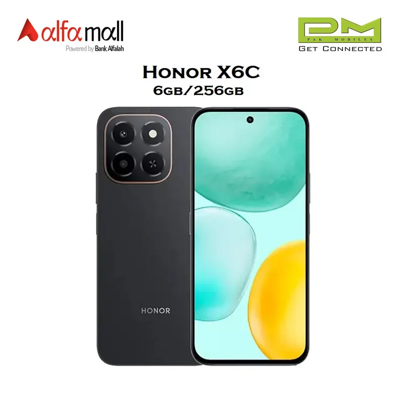 Honor X6c - 6GB RAM - 256GB ROM - Black - Other Banks