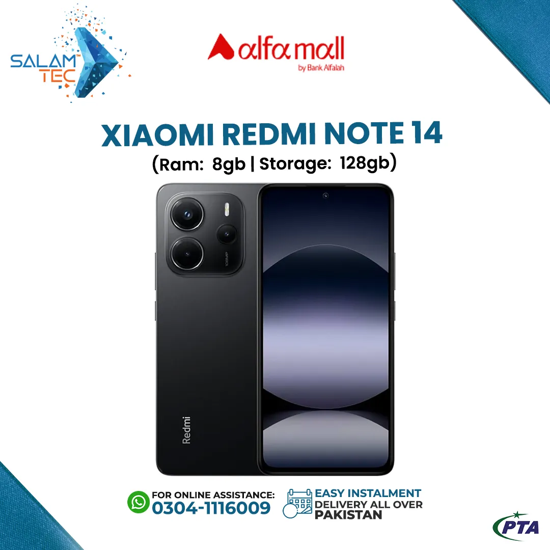 Xiaomi Redmi Note 14 8GB RAM 128GB Storage With 1 Year Brand Warranty & PTA Approved by SALAMTEC