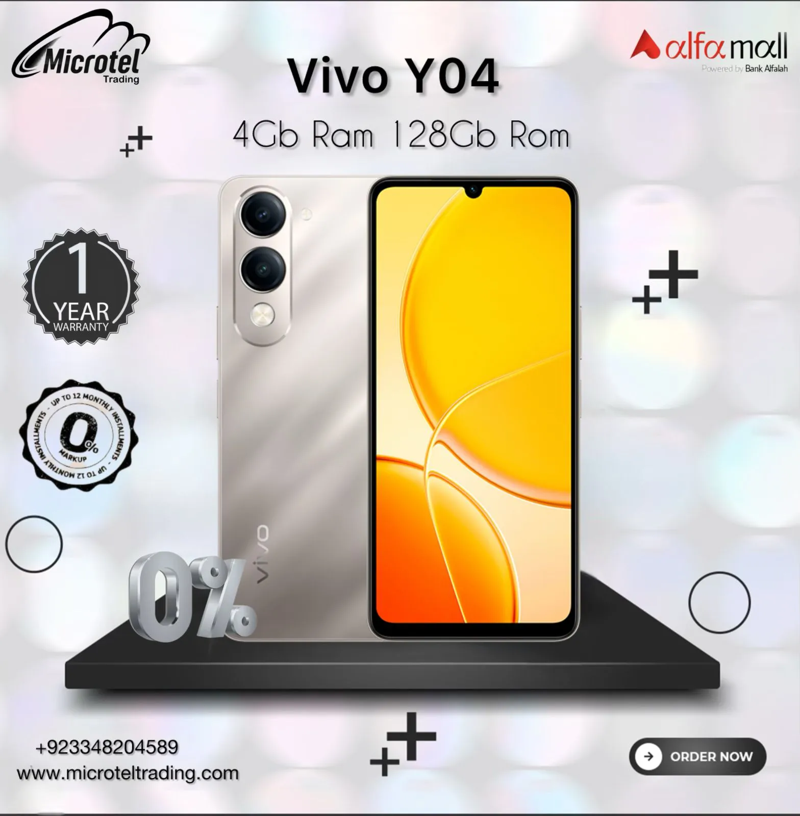 Vivo Y04 4GB 128GB Official Pta Approved 1Year Official Warranty On Installment By_Microtel ...