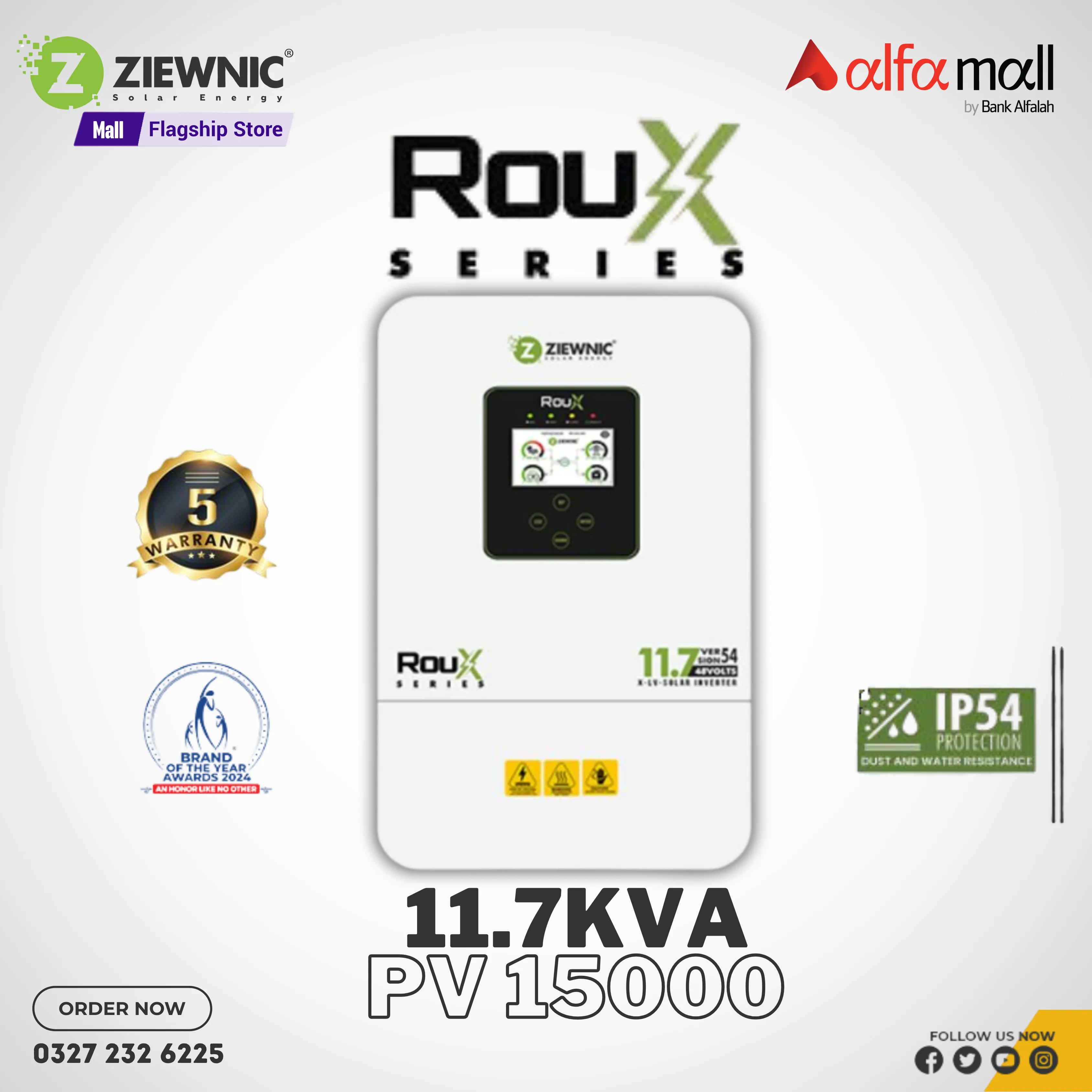 Ziewnic Roux Series 11.7KW PV15000 IP54 Solar Inverter Brand Warranty ...