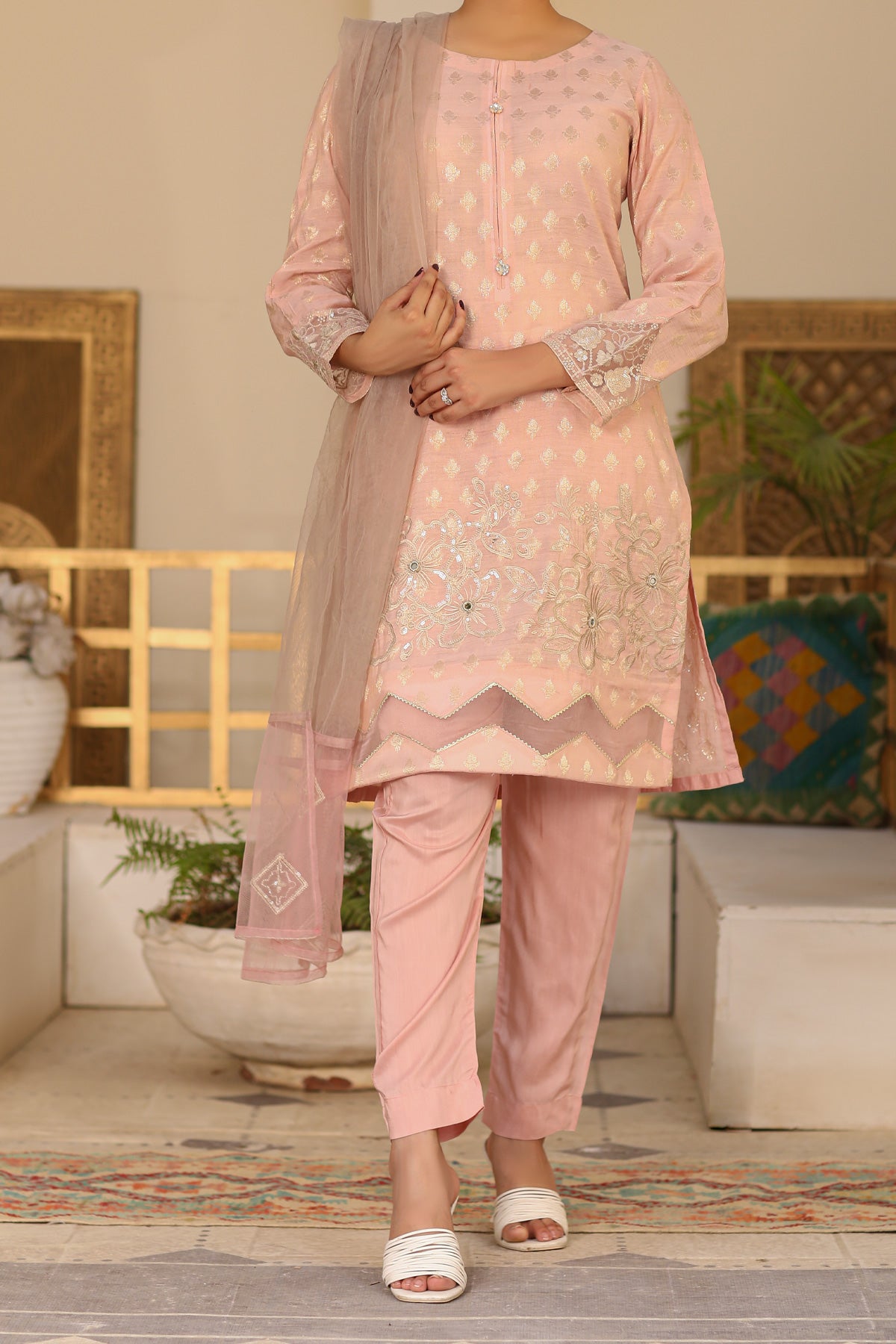 WOMEN'S-3 PIECE FANCY JACQUARD| FJ-90 | Rafia